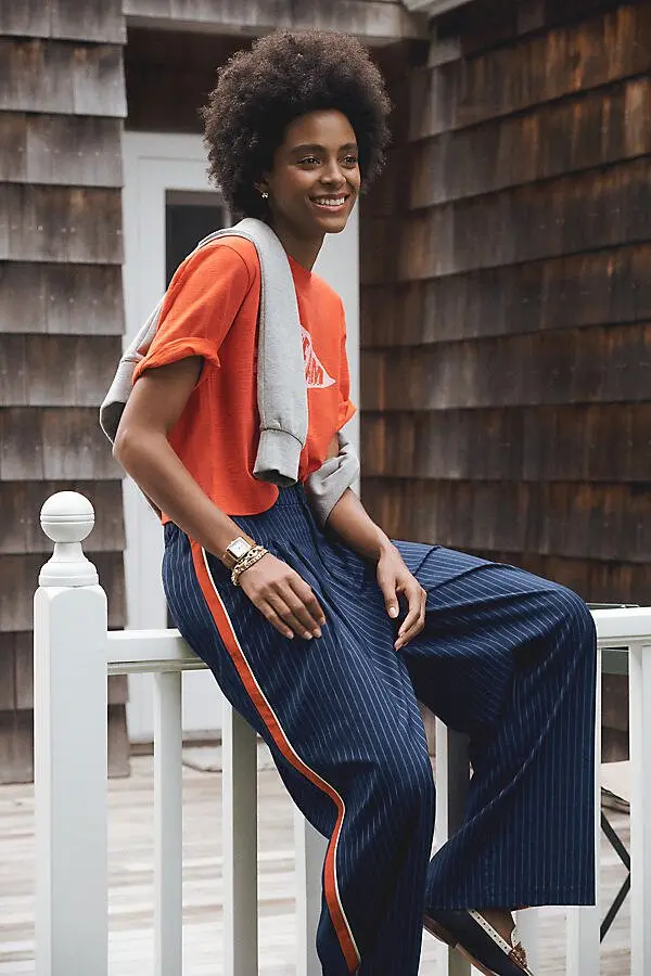 Maeve Avery Pleated Wide-leg Trousers