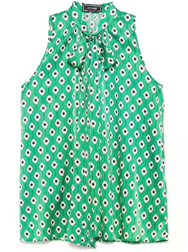 STYLAND Floral-print Blouse - Green
