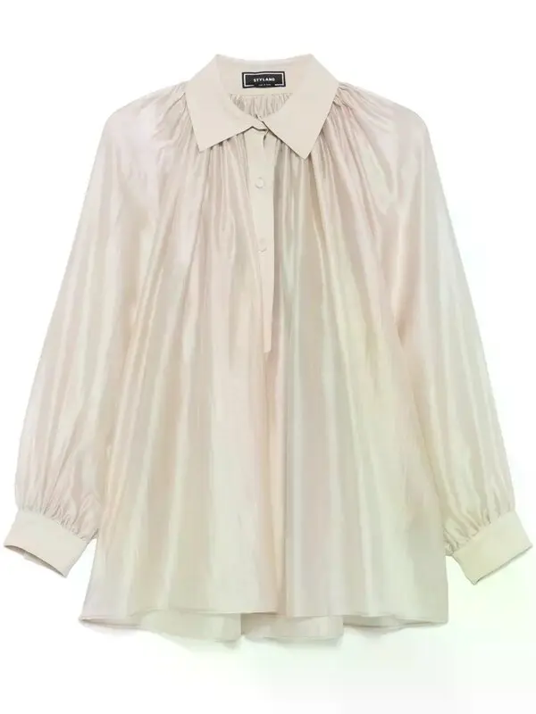 STYLAND Semi-sheer Blouse - Neutrals