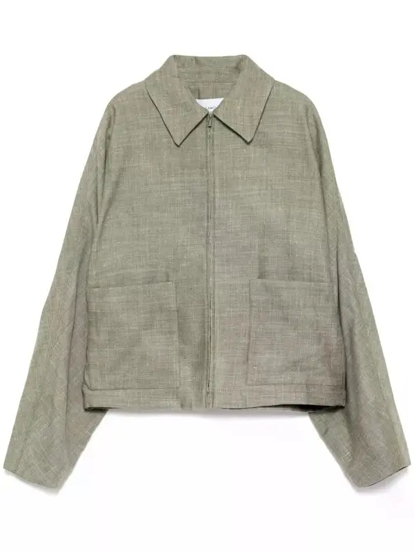 FERRAGAMO Zip Fastening Jacket - Green