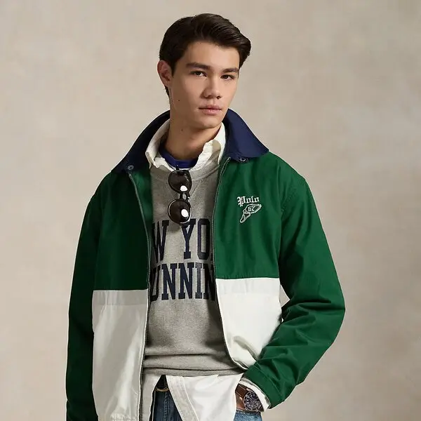 Ralph Lauren Bayport Color-blocked Poplin Jacket