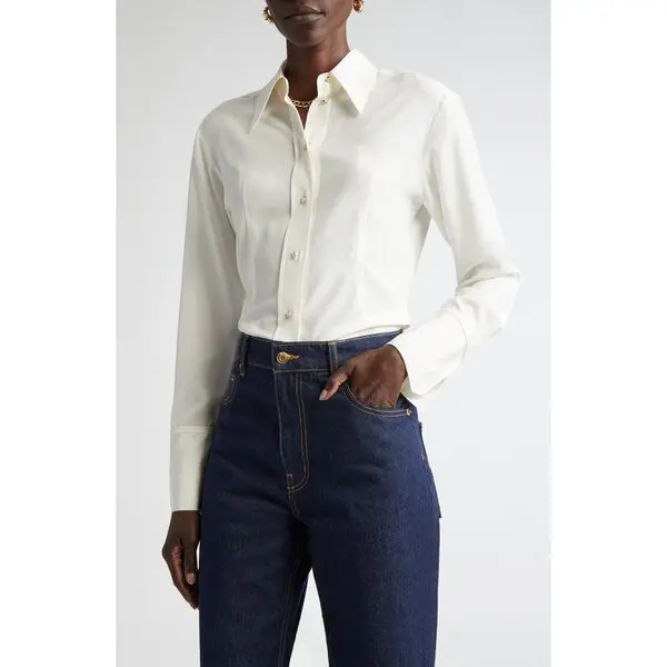 St. John Silk Crêpe De Chine Shirt