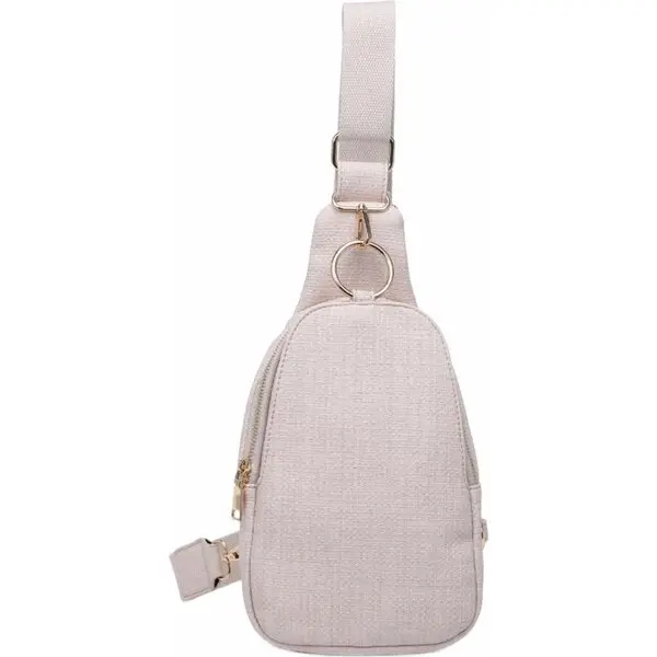 MODA LUXE Regina Coated Canvas Sling Backpack - Bone