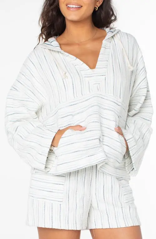 Roxy Rich Coast Stripe Hoodie - Cloud Dancer
