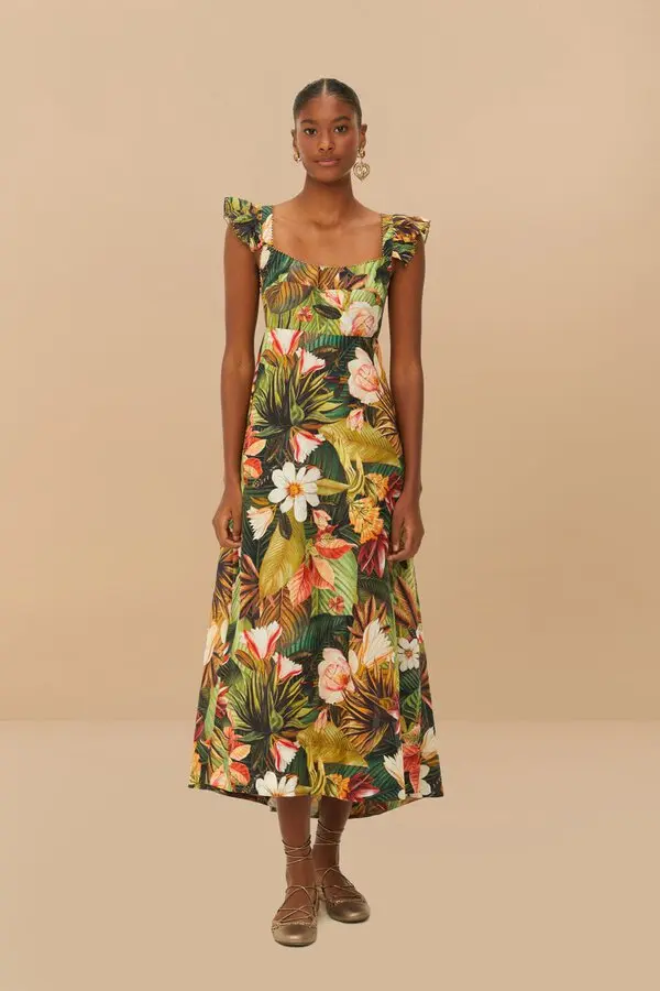Farm Rio Botanical Forest Maxi Dress