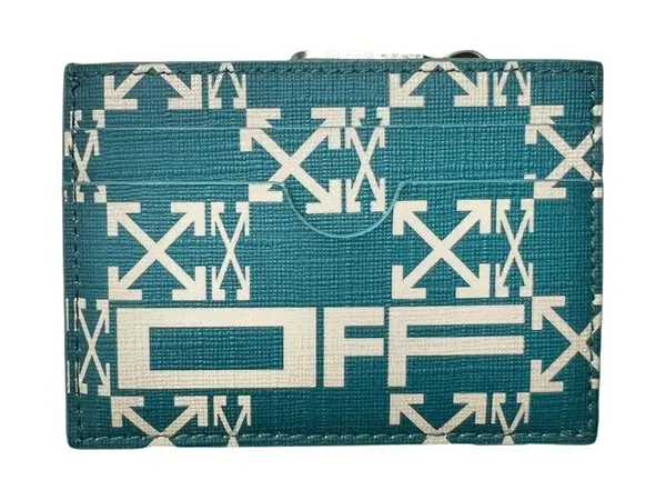 Off-White Zipped Monogram Card Case