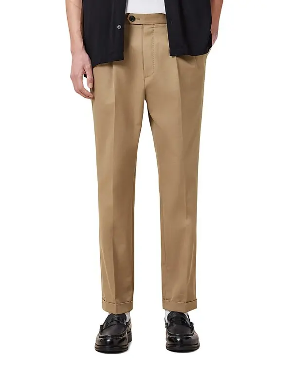 All Saints Tallis Regular Fit Cuffed Trousers - Corn Brown