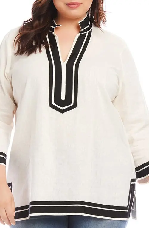 Karen Kane St. Tropez Linen Blend Tunic - White