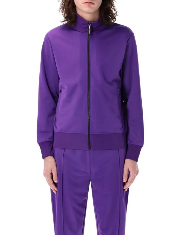 Palm Angels Curved Logo Track Jacket - Purple