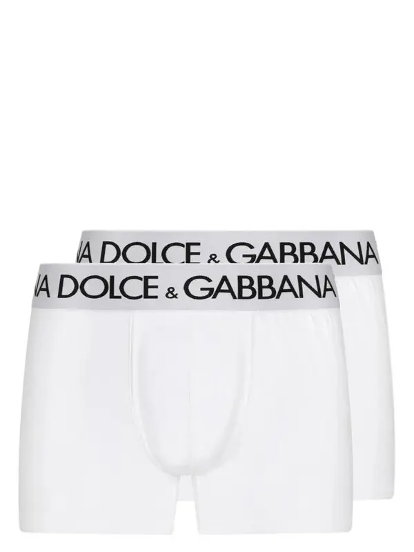 Dolce & Gabbana Set Of 2 Printed Boxer Shorts - White
