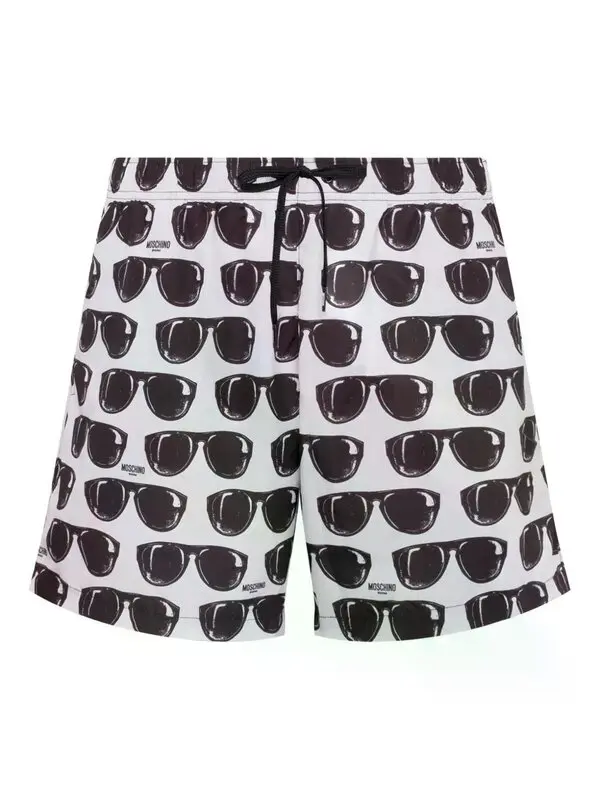 Moschino Graphic-print Swim Shorts - White