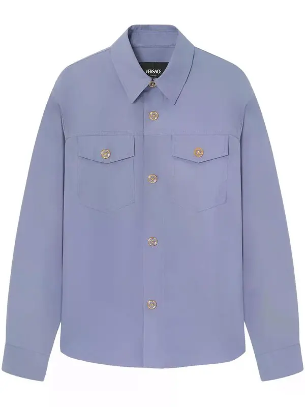 Versace Gabardine Overshirt - Blue