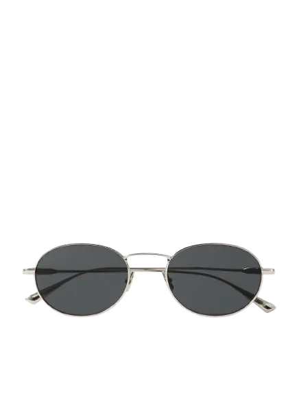 Saint Laurent Gold-tone Round-frame Sunglasses - Silver