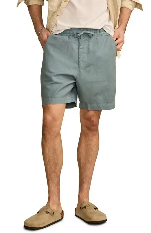 Lucky Brand 7-inch Linen-cotton Blend Shorts - Slate Gray