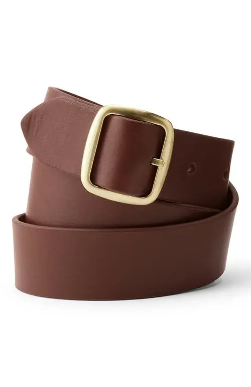 LANDS' END Reversible Leather Belt - Brown/cognac