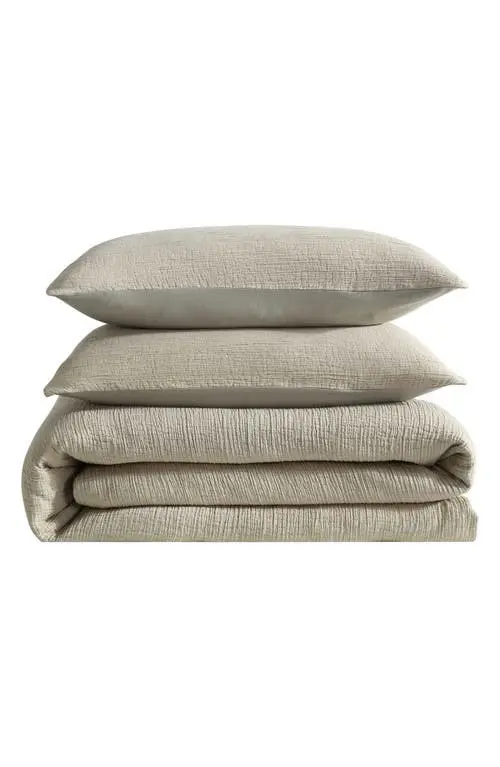 Calvin Klein Washed Textured Duvet Cover & Shams Set - Absinthe Green