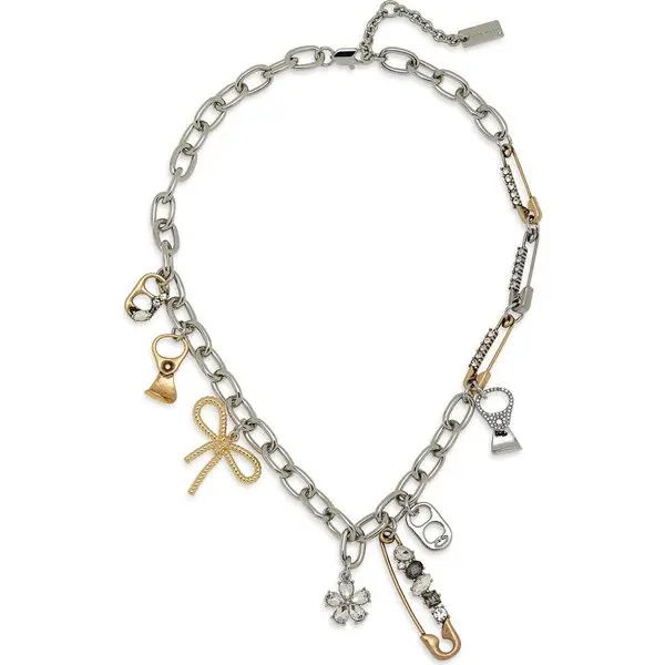 Marc Jacobs Grunge Glam Charm Necklace - Gold/silver