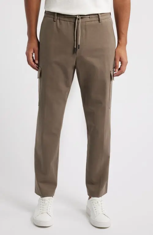 Hugo Boss Pagol Stretch Cotton Drawstring Trousers - Open Green