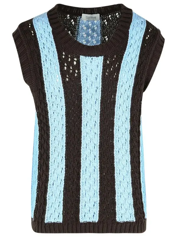 LANEUS Cotton Vest - Light Blue