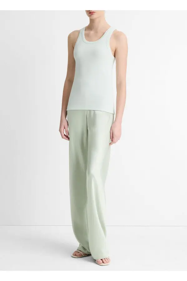 Vince Fluid Satin Bias Pant - Natural