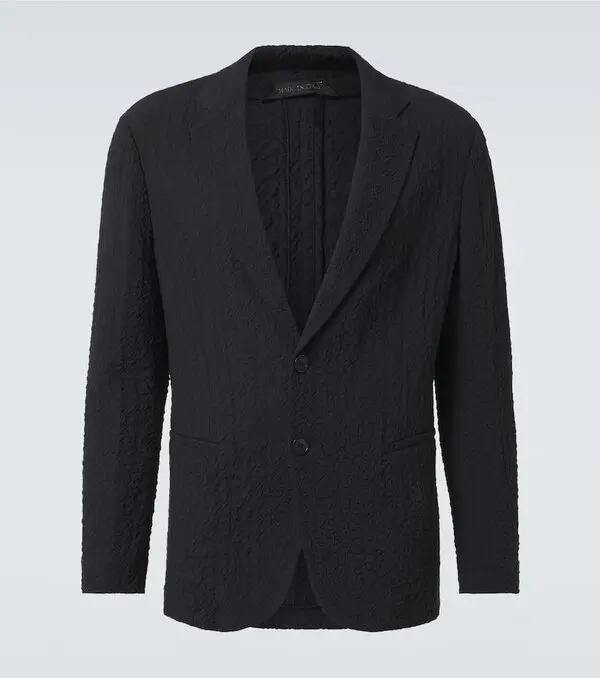Giorgio Armani Wool Seersucker Blazer