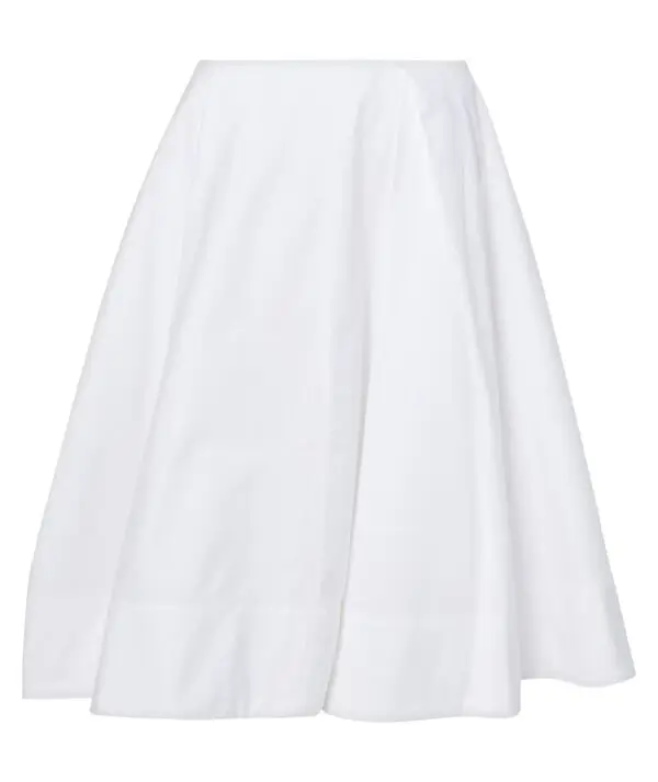 Jacquemus Salon Cotton Poplin Midi Skirt