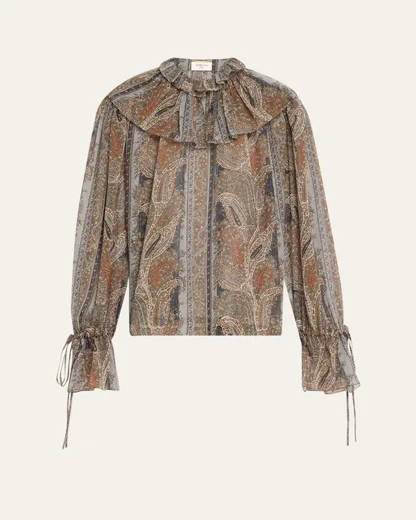 Saint Laurent Paisley Print Blouse - Multicolore