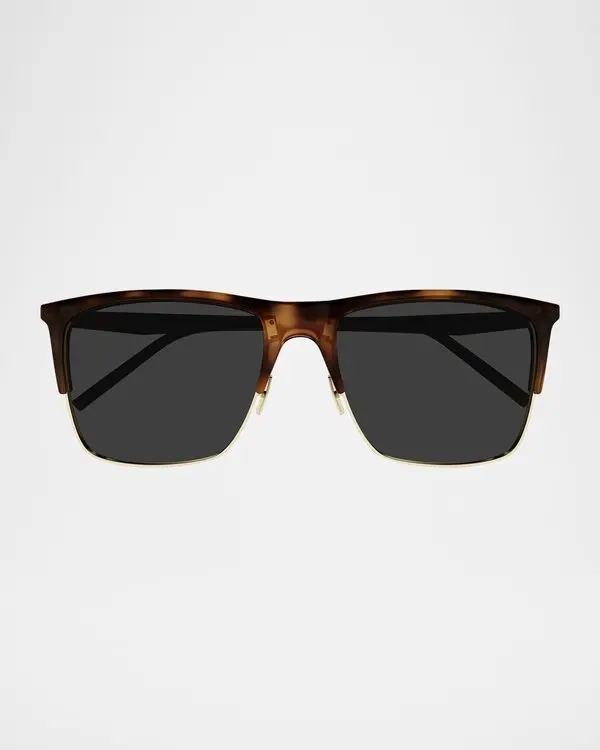 Saint Laurent Rectangle Sunglasses - Shiny Mediumshiny Light Gold