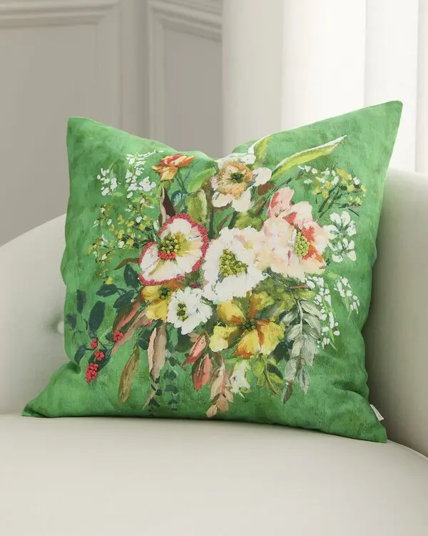 DESIGNERS GUILD Margaretta Linen Decorative Pillow, 22" Square