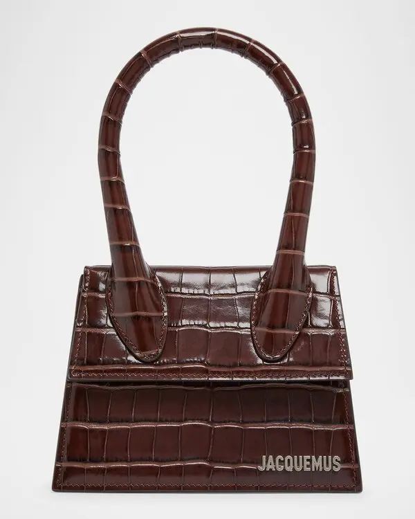 Jacquemus Le Chiquito Moyen Croc-embossed Bag