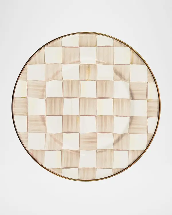 MACKENZIE-CHILDS Mocha Check Salad Plate - One-color