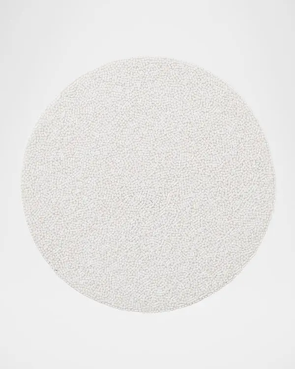 KIM SEYBERT Perennial Beaded Placemat - White