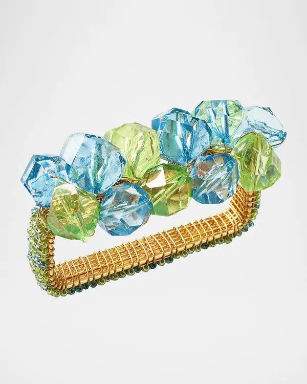 KIM SEYBERT Pop Rocks Napkin Ring - Blue/green