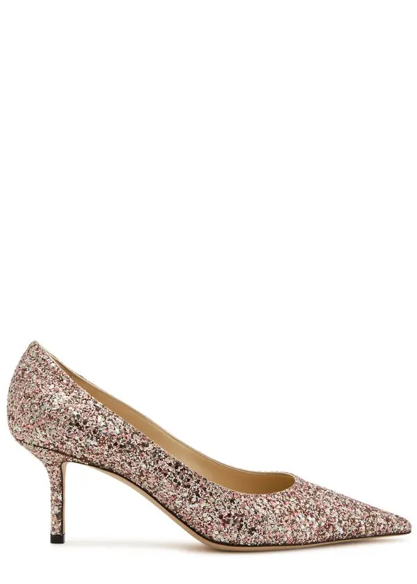 JIMMY CHOO Love 65 Glittered Pumps