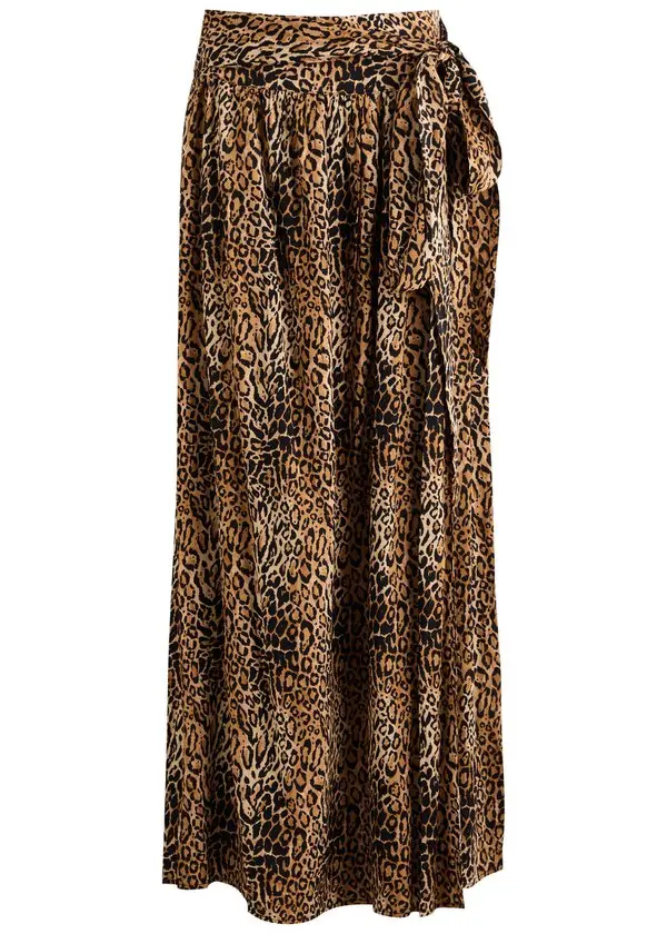 Melissa Odabash Elsa Print Maxi Skirt - Leopard