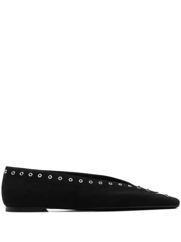 TOTÊME Suede Leather Lace-up Ballerinas