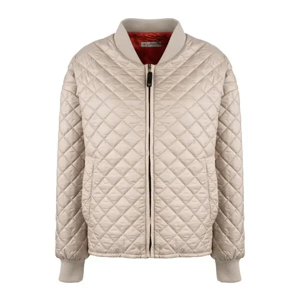 Max Mara Reversible Padded Bomber Jacket - Orange, Beige