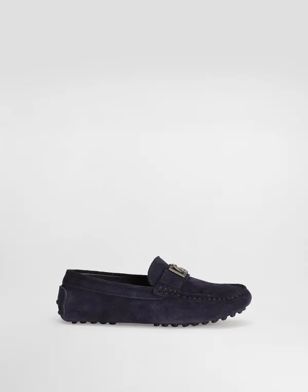 Dolce & Gabbana Split Leather Loafers With Dg Logo