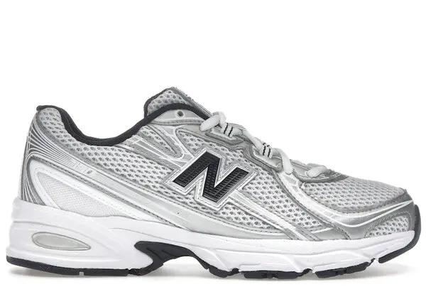 NEW BALANCE 740 Sneakers - White/silver Metallic/navy Blue