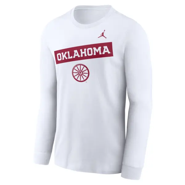 JORDAN Oklahoma Sooners 2-hit Classic Location College Long-sleeve T-shirt