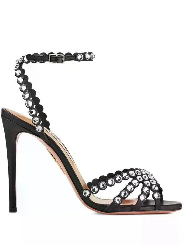 AQUAZZURA 105mm Tequila Sandals - Black