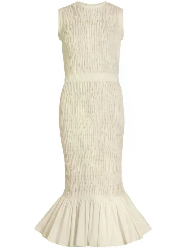 Patou Smocked Dress - Neutrals