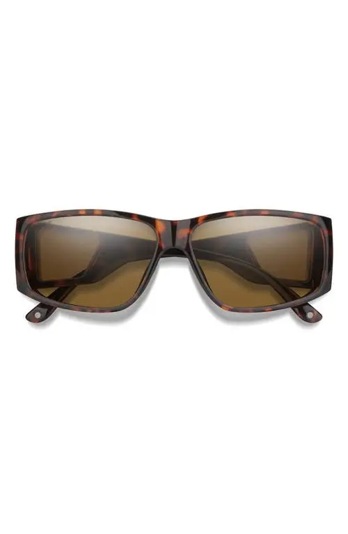 SMITH Monroe Peak 62mm Oversized Chromapop™ Polarized Sunglasses - Tortoise / Chromapop Brown