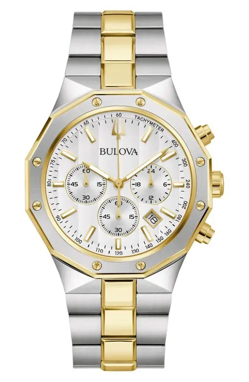 Bulova Classic Prestige Chronograph Bracelet Watch - Two-tone