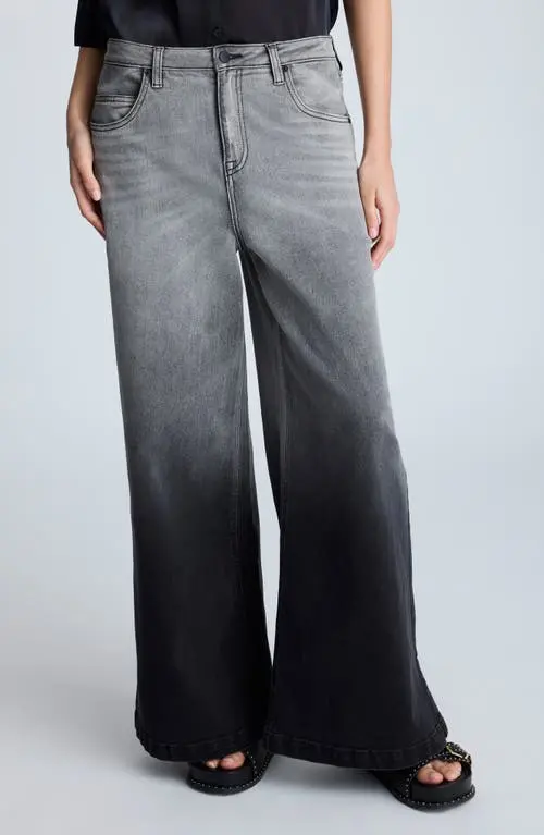 KENNETH COLE Gradient Dyed Wide Leg Jeans