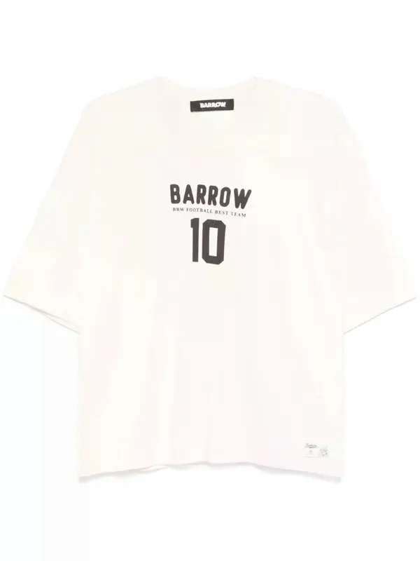 BARROW Logo-print T-shirt - Neutrals