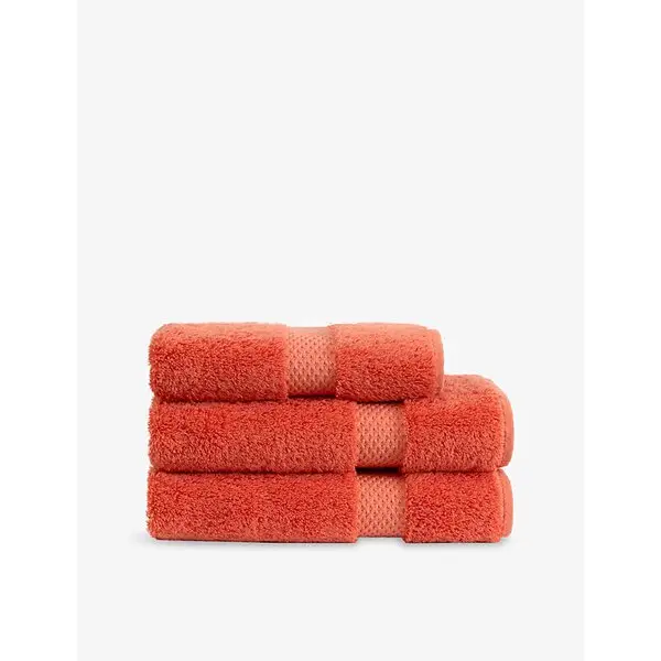 YVES DELORME Etoile Embroidered-stripe Cotton Towel
