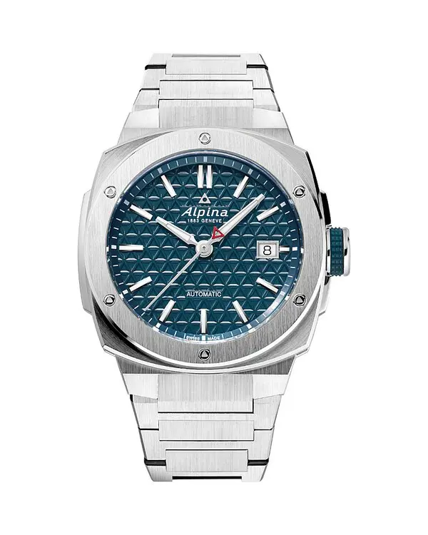 ALPINA Alpiner Watch, 39mm - Blue/silver