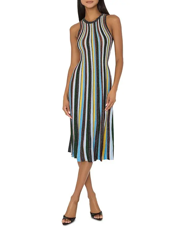 MILLY Striped Sleeveless Dress