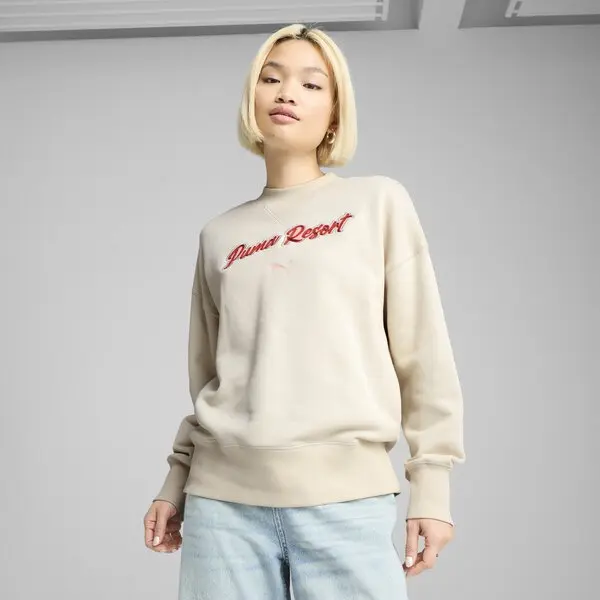 PUMA Premium Essentials Oversized Graphic Crew Sweatshirt